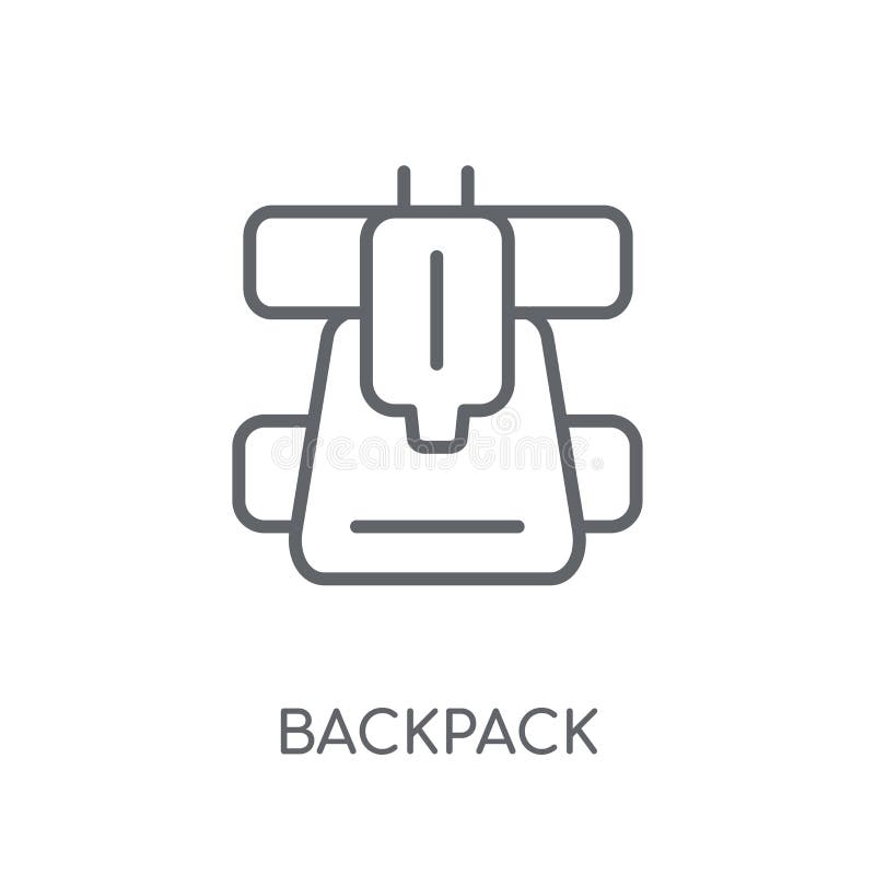 Backpack Icon Vector Isolated on White Background, Backpack Sign , Line ...