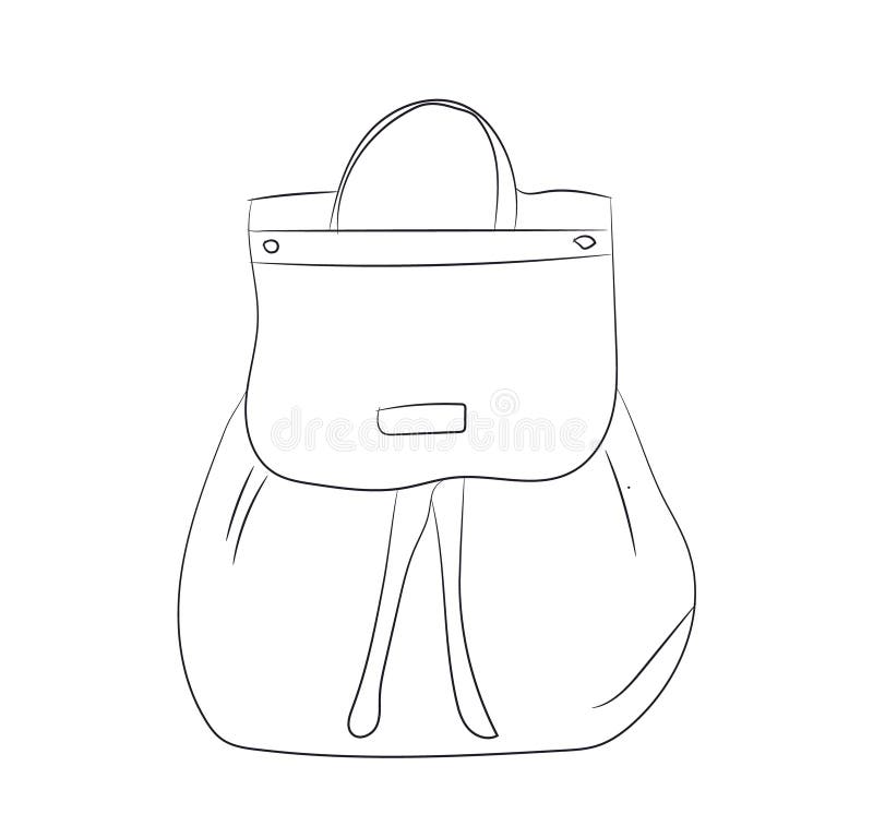 Backpack lines, vector stock vector. Illustration of design - 120240129