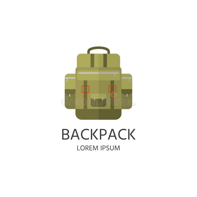 Backpack Logo, Badge, Label for Mountain Camping Elements. Equip Stock ...