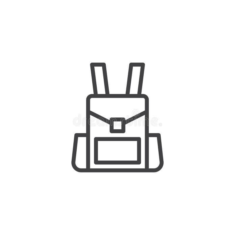Backpack outline icon stock vector. Illustration of perfect - 109932926