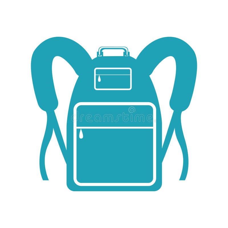 Backpack Pictogram Icon Image Stock Vector - Illustration of element ...