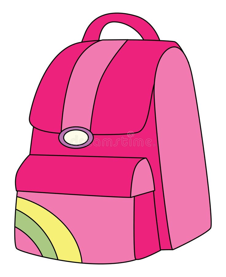 Backpack pink stock illustration. Illustration of youth - 16467613