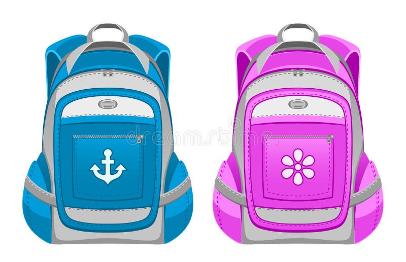 Pink Backpack School Stock Illustrations – 2,156 Pink Backpack School ...
