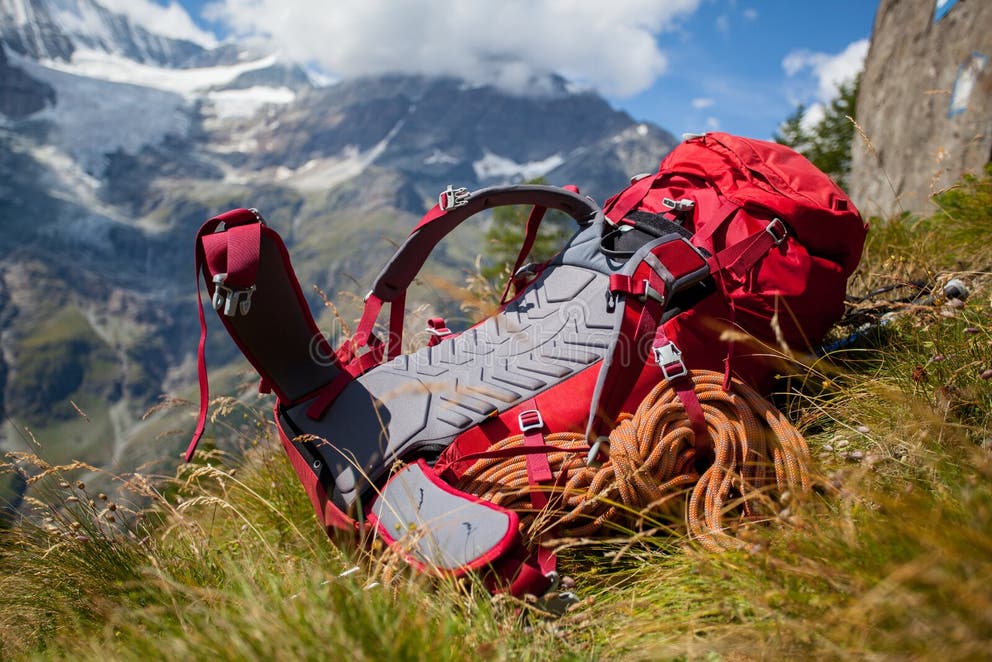 Backpack stock image. Image of hiking, active, alpine - 33775689