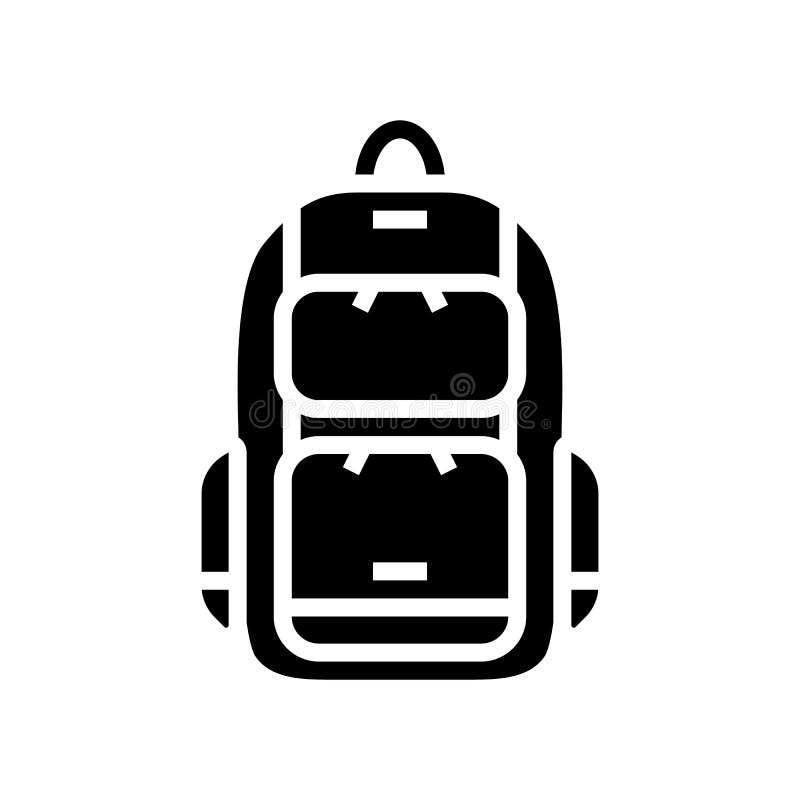 Backpack Rucksack Glyph Icon Vector Illustration Stock Vector ...