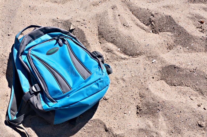 Backpack on the Sand stock photo. Image of backpack, south - 25983094
