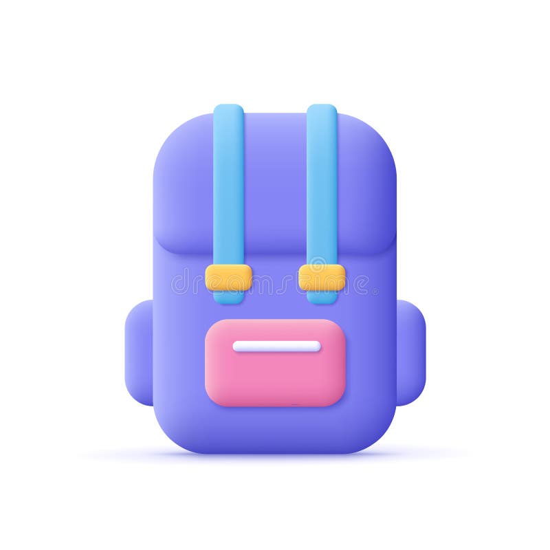 Backpack, School Bag. Education and Back To School Concept.3d Vector ...