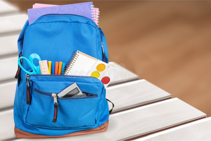 Backpack stock photo. Image of scribbler, notebook, knapsack - 59997454