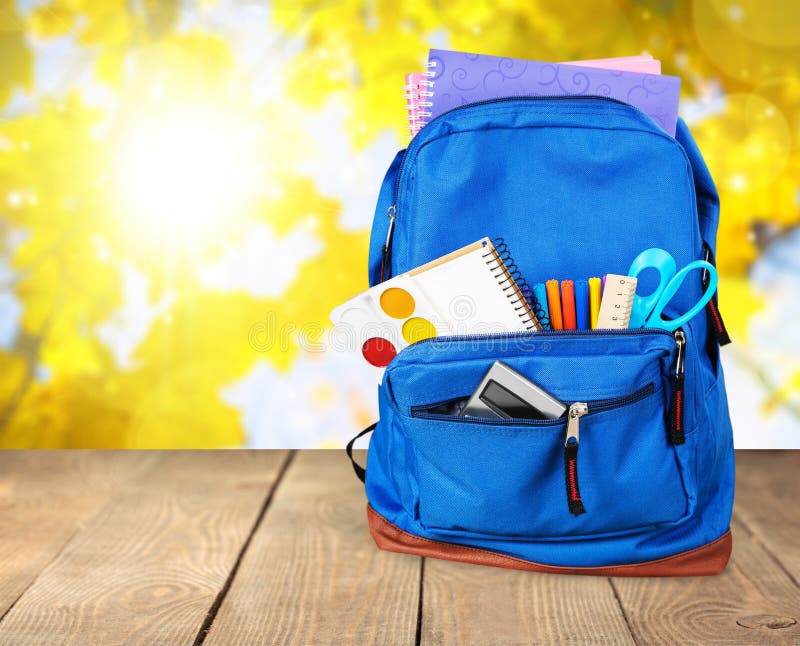 Backpack stock image. Image of vivid, scribbler, violet - 61557555