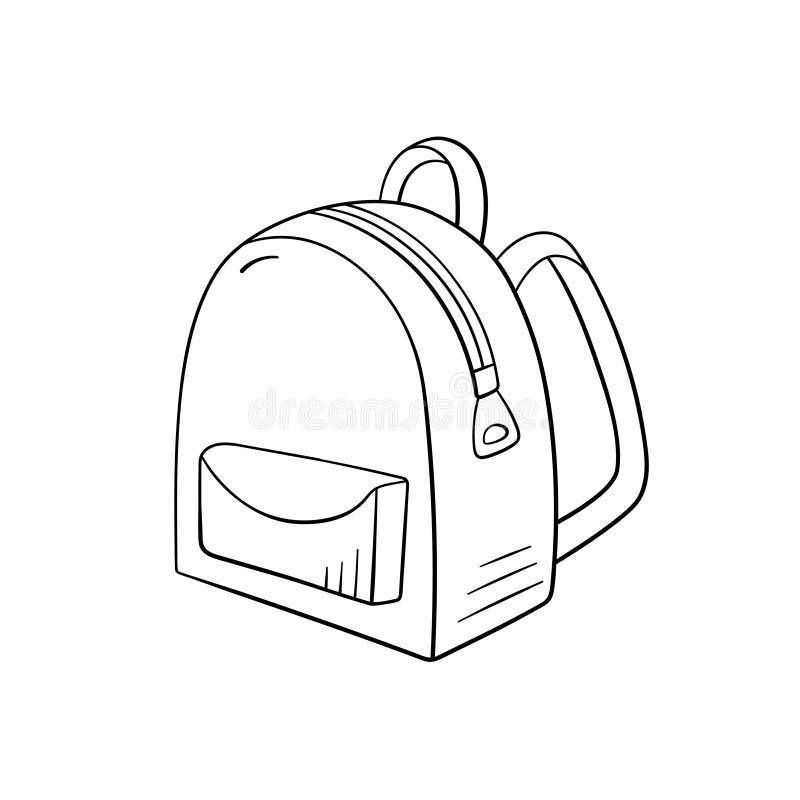 Open Backpack Drawing