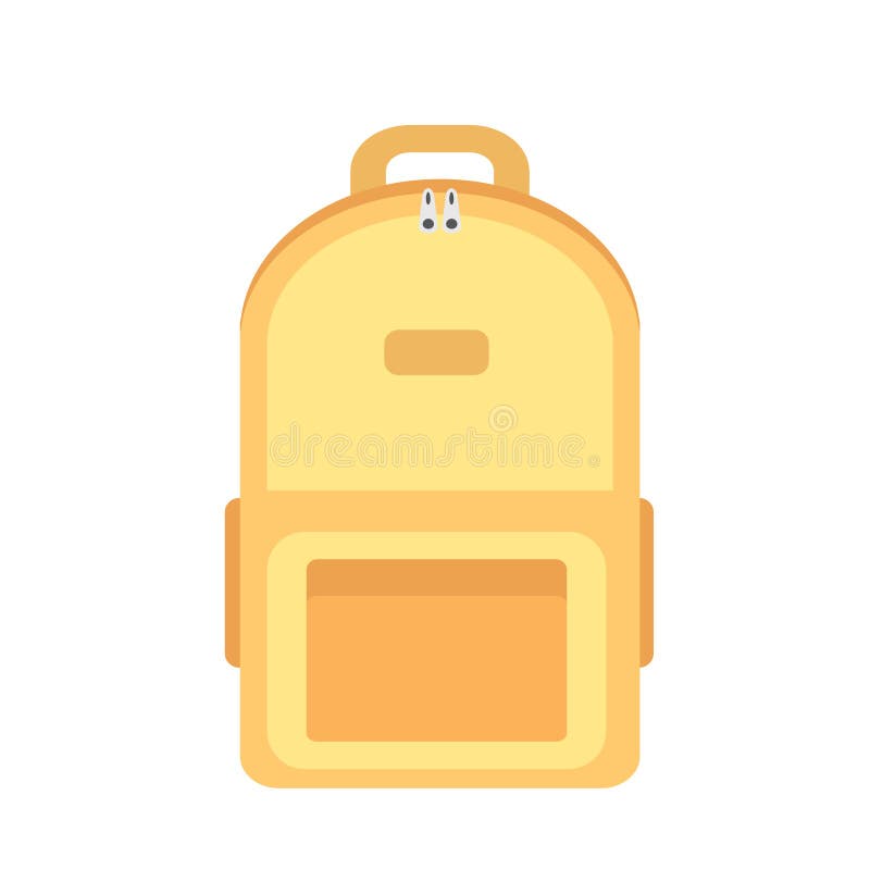 Backpack for School Flat Style Stock Vector - Illustration of walking ...