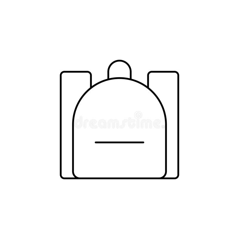 Backpack, School, Rucksack, Knapsack Thin Line Icon Vector Illustration ...