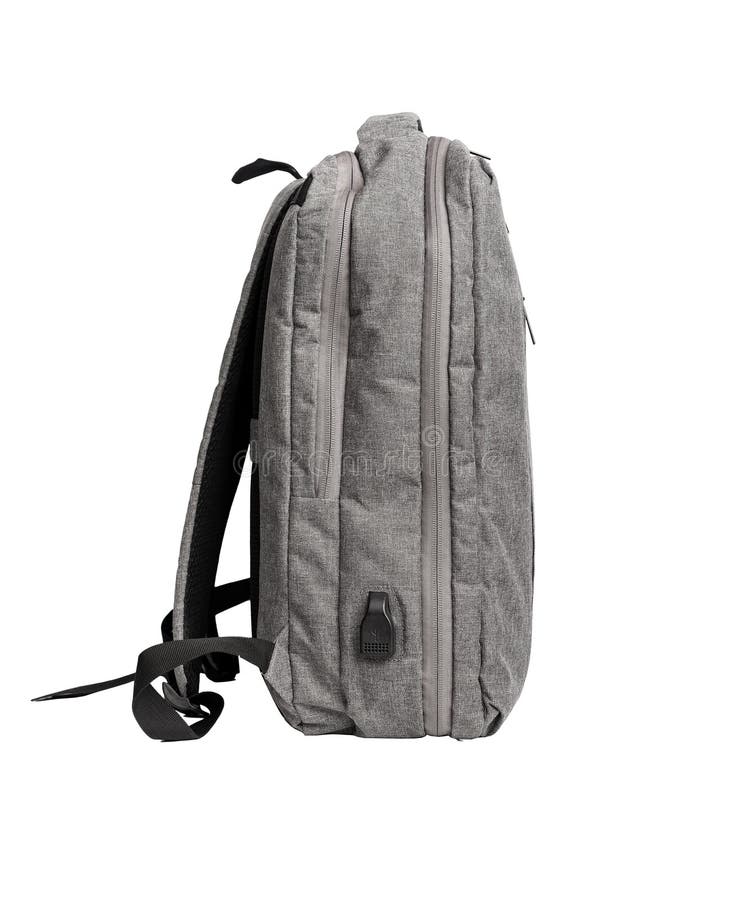 Backpack, Side View, Isolated on White Background. Laptop Rucksack ...