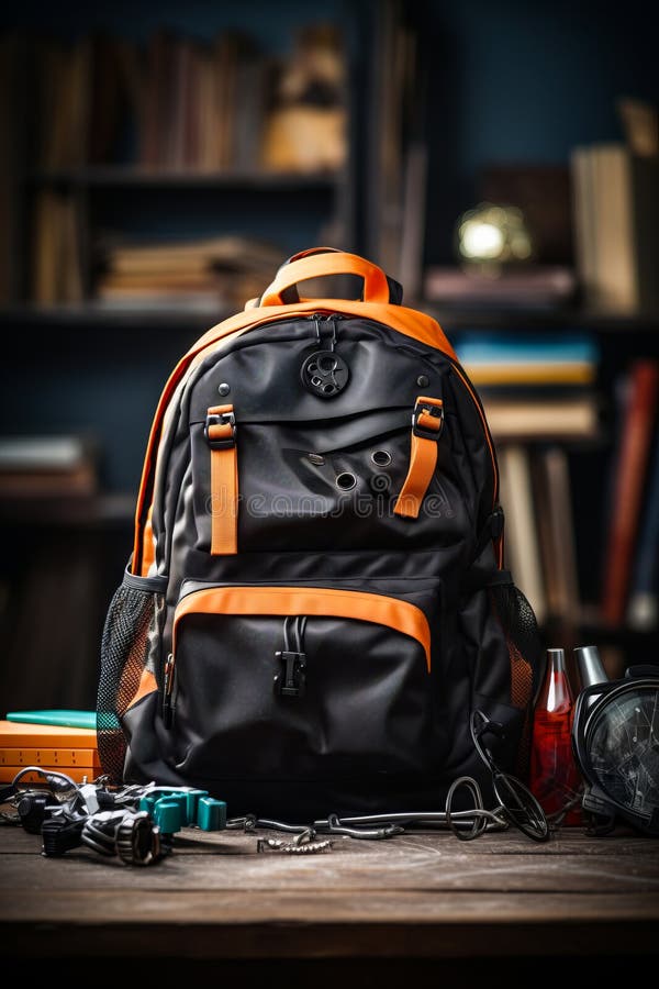 Clock Sitting on Top of Wooden Table Next To Mountain. Generative AI ...