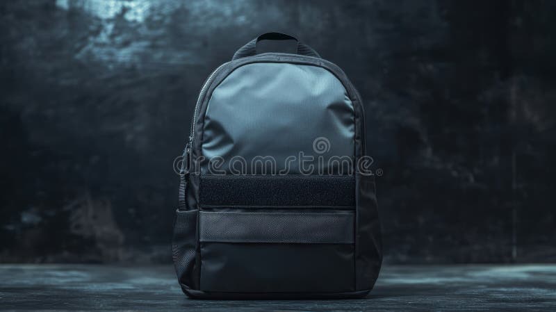 A Backpack Sitting on a Table in a Dark Room Stock Illustration ...