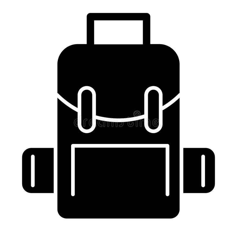Backpack Solid Icon. School Bag Vector Illustration Isolated on White Stock Vector ...