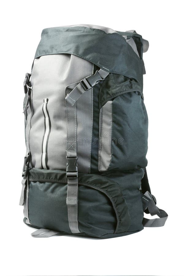 Backpack stock image. Image of material, white, trekking - 31184491