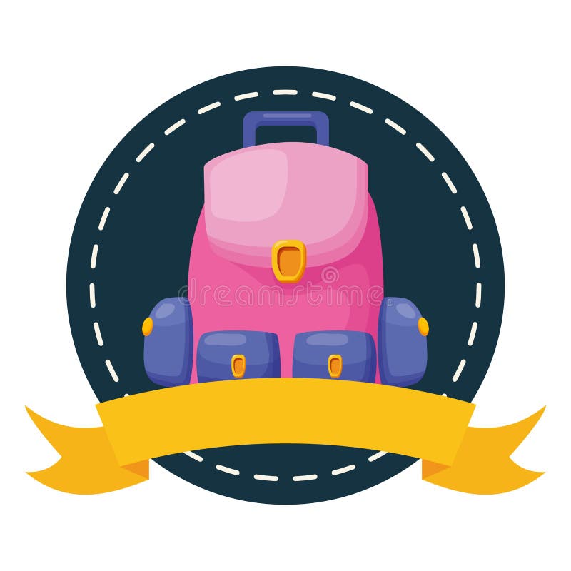 Back to school flat design stock illustration. Illustration of sticker ...