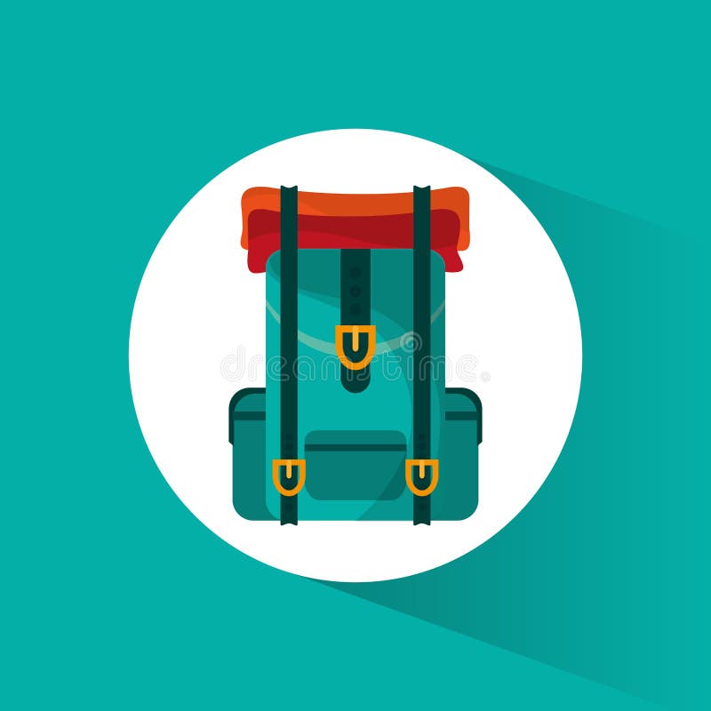 Backpack Travel Equipment Icon Stock Vector - Illustration of ...