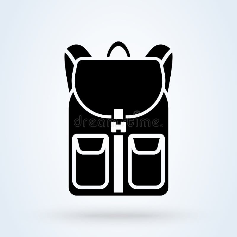 Backpack Travel Icon Logo Design Illustration. School Bags Stock Vector ...