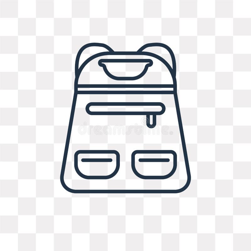 Backpack Vector Icon Isolated On Transparent Background, Backpack ...
