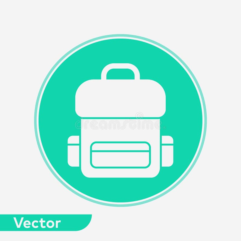 Backpack Vector Icon Sign Symbol Stock Vector - Illustration of sack ...