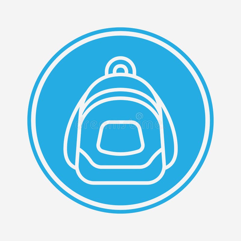 Backpack Vector Icon Sign Symbol Stock Vector - Illustration of flat ...