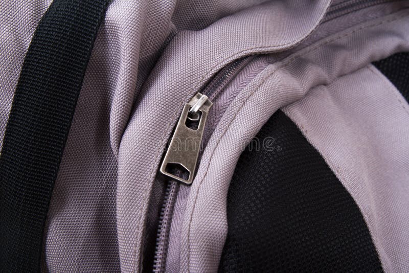 Backpack Zipper stock image. Image of satin, travel, close - 40133473