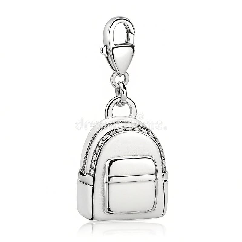 Backpack Zipper Pull Charm on White Background Stock Illustration ...