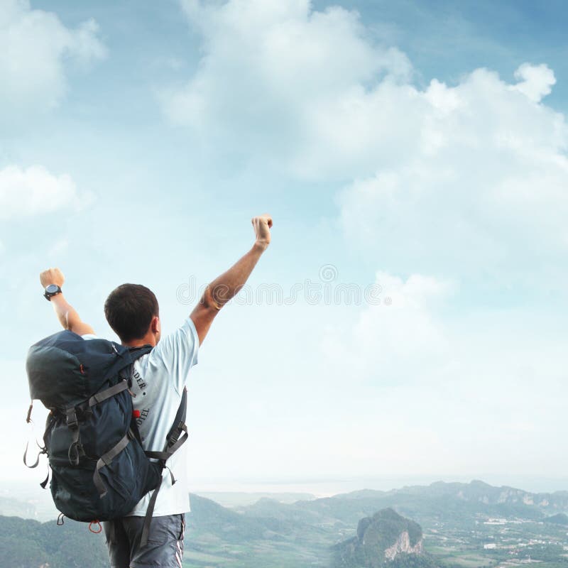 Backpacker stock photo. Image of high, hill, journey - 27072378