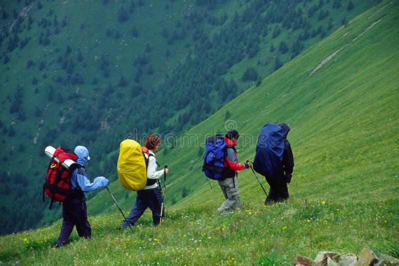 Backpacker stock photo. Image of nature, adventure, mountaineering ...