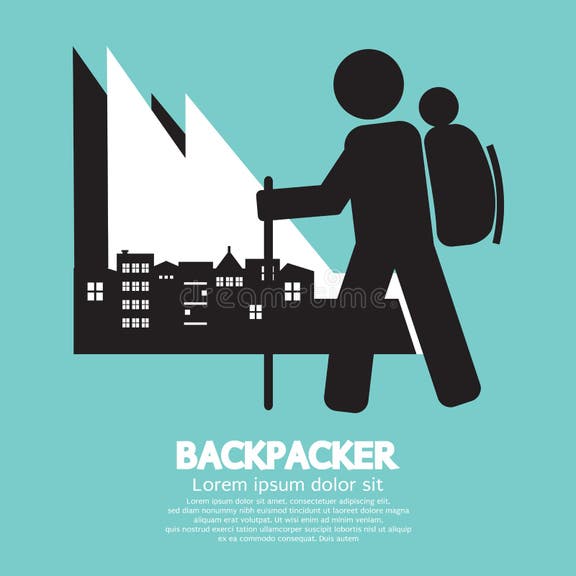 Backpacker stock vector. Illustration of trekking, backpack - 39794591