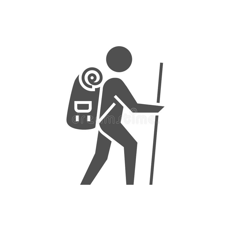 Backpacker Related Vector Glyph Icon Stock Vector - Illustration of ...