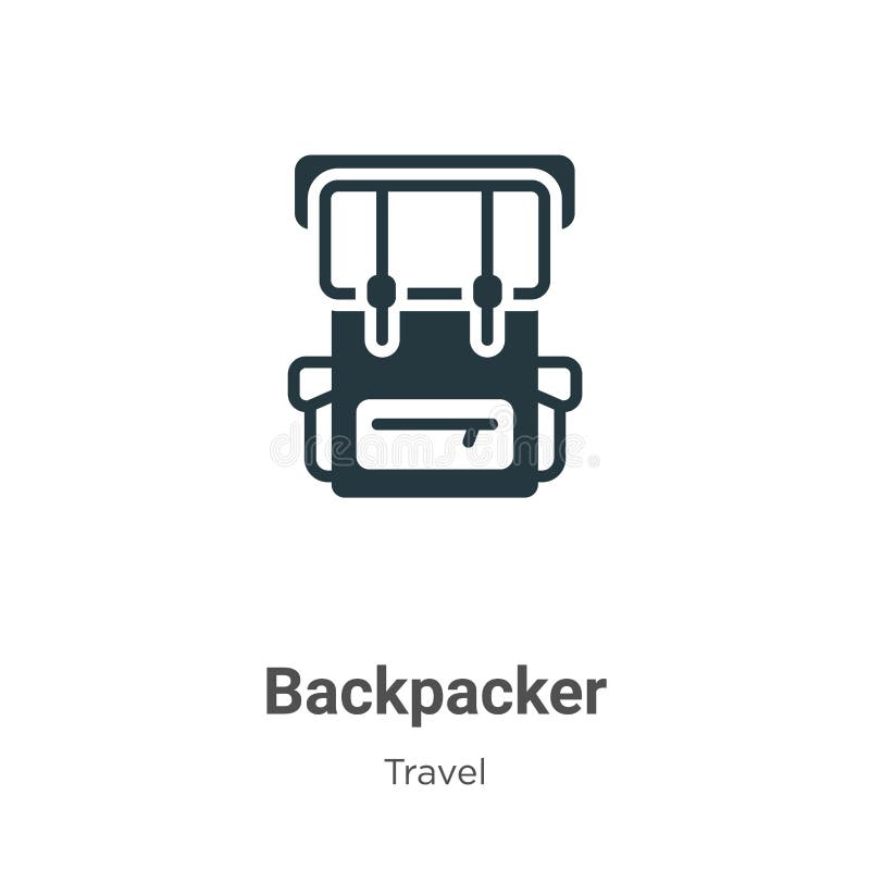 Backpacker. Vector Silhouette Stock Vector - Illustration of mountain ...