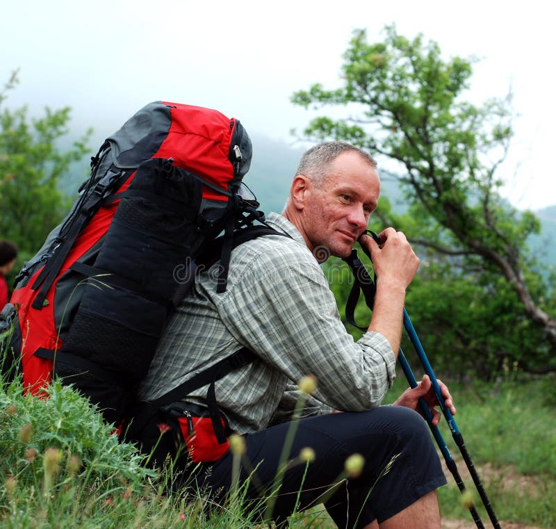 Backpackers stock photo. Image of portrait, backpackers - 25109462