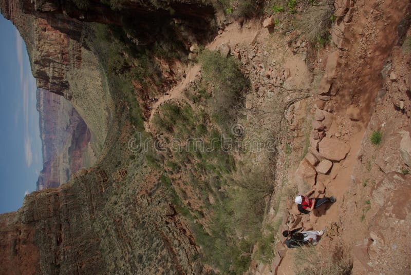 Backpackers, Grand Canyon stock photo. Image of desert - 4942278