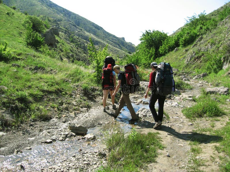 Backpacking stock image. Image of peace, holiday, climb - 1075855