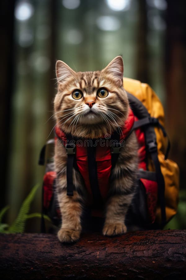 Backpacking Cat Stock Illustrations – 24 Backpacking Cat Stock ...