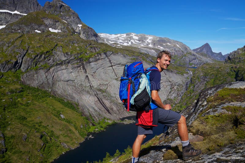 Backpacking in Norway stock image. Image of landscape - 28798779
