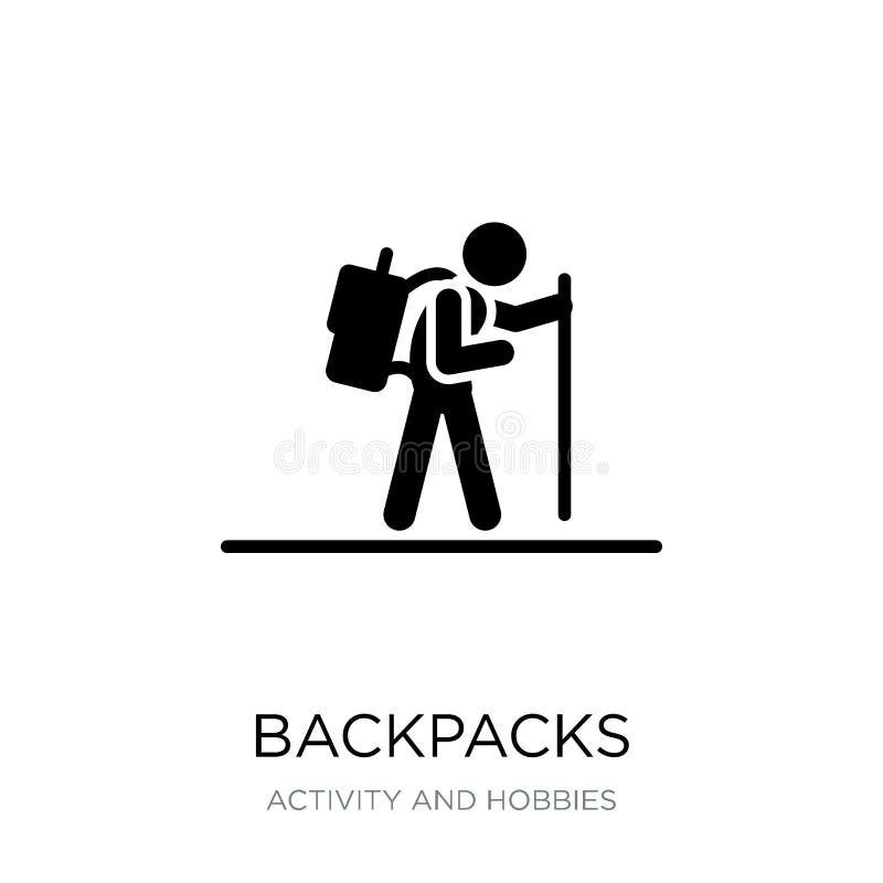 Backpacks Icon Vector Sign and Symbol Isolated on White Background ...