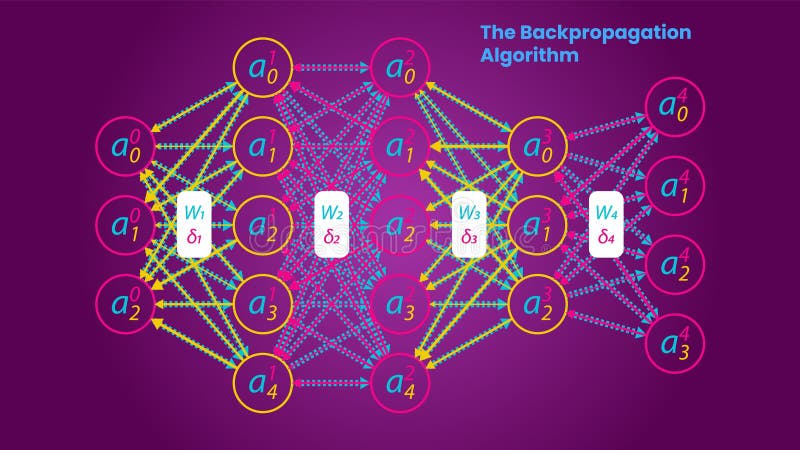 The Backpropagation Algorithm Illustration Scientific Infographics