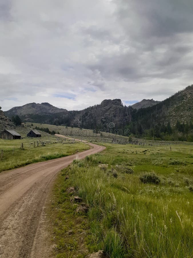 Backroads National Forest Wyoming Stock Photo - Image of cliff, geology ...