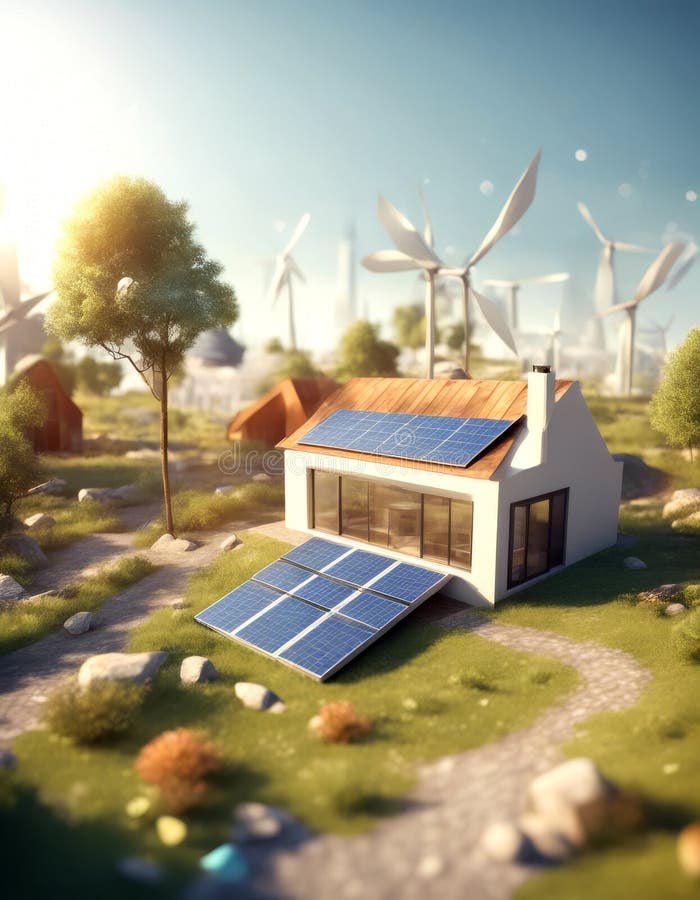 Backround Concept Mills Space Cartoon Illustration Style Energy Passive ...