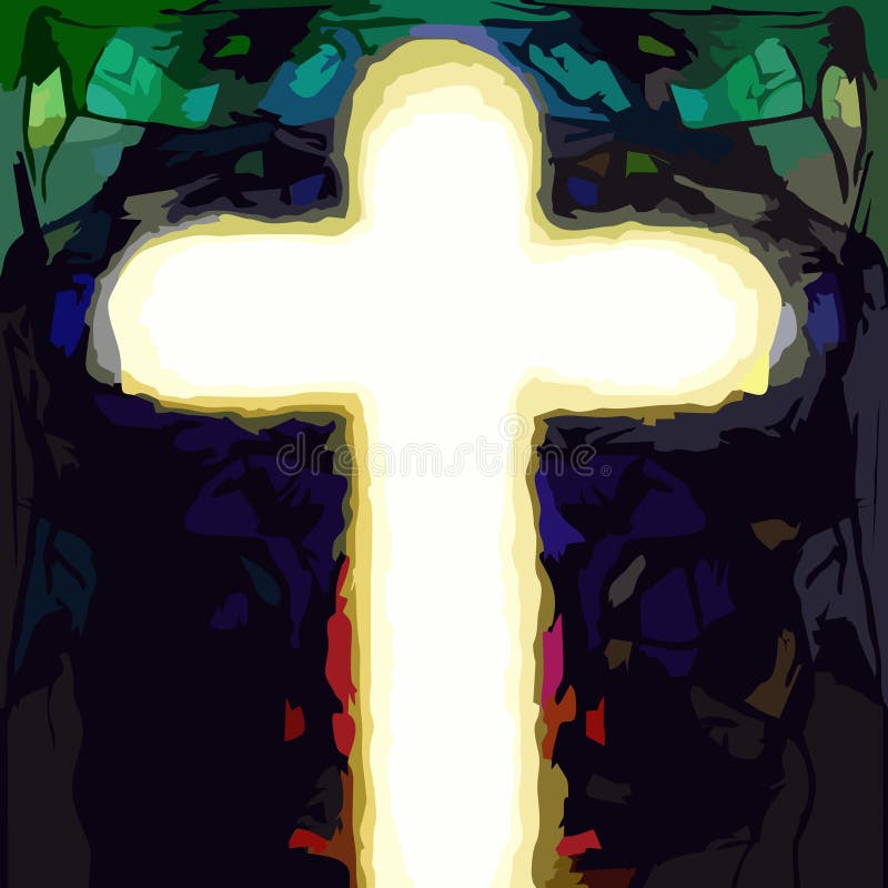 Cross of Jesus Christ Savior Stock Vector - Illustration of christmas ...