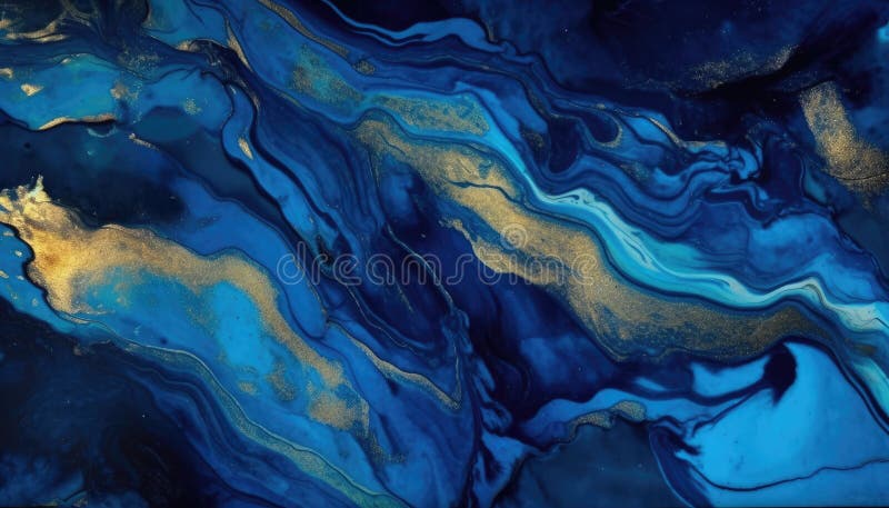 Backround of Gold Blue Marble Texture for Design Stock Illustration ...