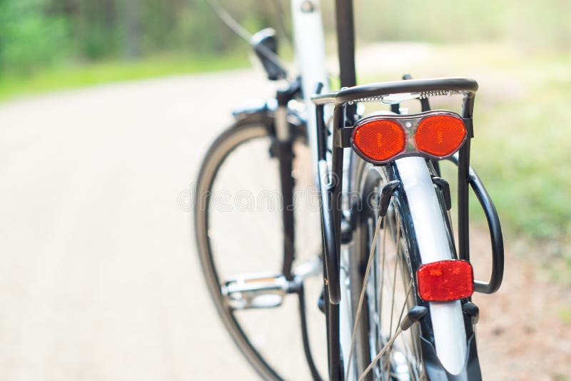 Backside of the Bicycle in the Forest, DOF Stock Image - Image of ...