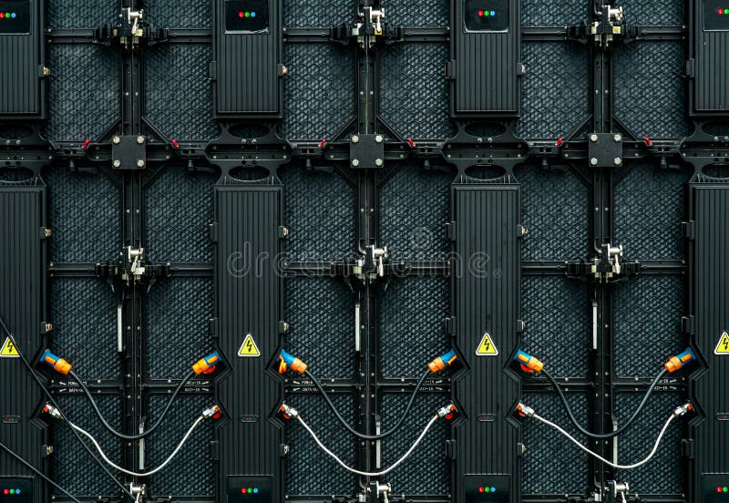 Backside of Big LED Screen Monitor Display. Texture of Back View of LED ...