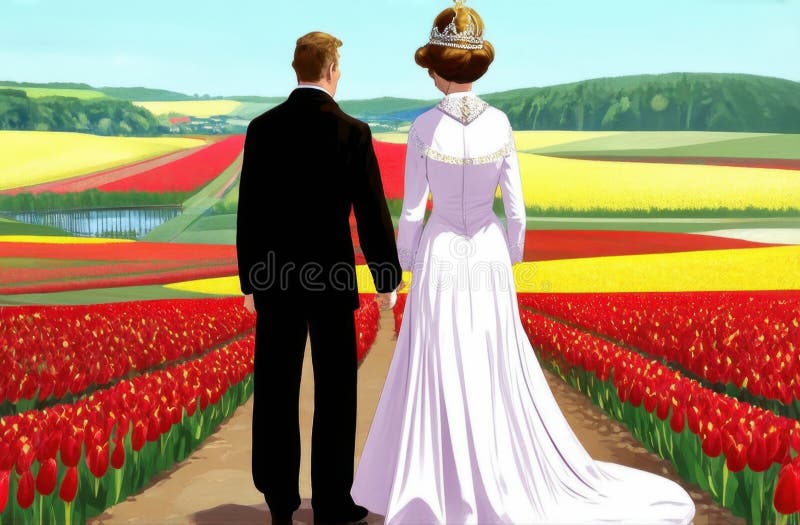 Backside Cartoon King and Queen of the Netherlands Stock Illustration ...
