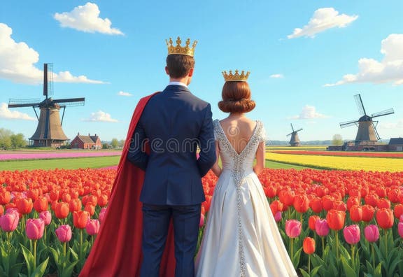 Backside Cartoon King and Queen of the Netherlands Stock Illustration ...