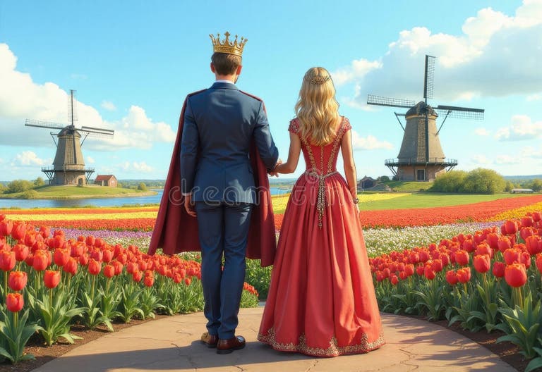 Backside Cartoon King and Queen of the Netherlands Stock Illustration ...